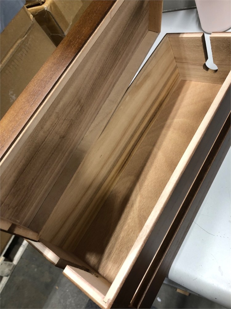 Vista Auction - Changsuo Cable Management Box Wooden Cord Organizer Box ...