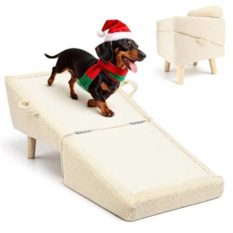 Vista Auction - Dog Stairs for Small Dogs and Cats 2-in-1 Dog Ramp for ...
