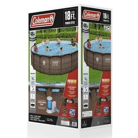 Vista Auction - Coleman Power Steel 18 ft. x 48 in. Round Metal Frame ...