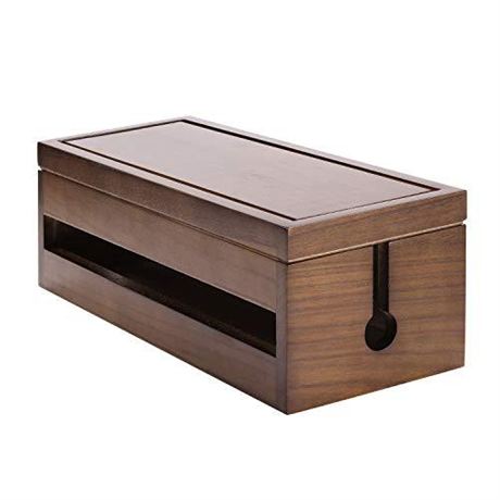 Vista Auction - Changsuo Cable Management Box Wooden Cord Organizer Box ...