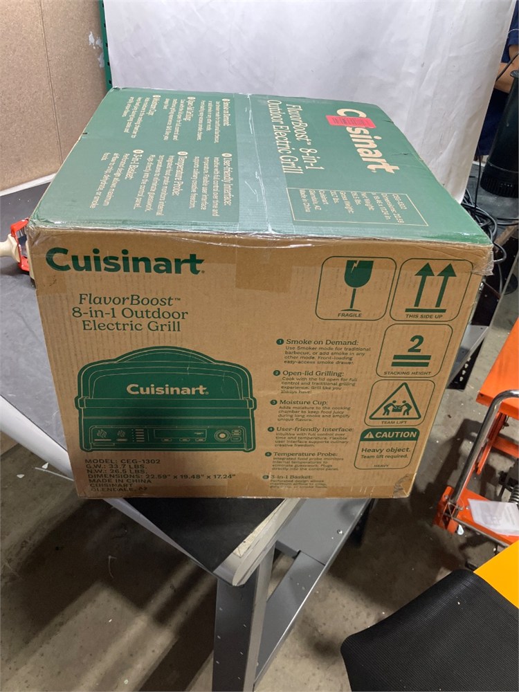 Vista Auction - Cuisinart FlavorBoost 8-in-1 Outdoor Electric BBQ Grill ...
