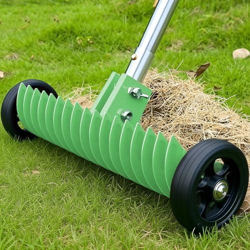 Vista Auction - Thatch Rake for Lawn, 15-Inch Dethatcher Rake with ...